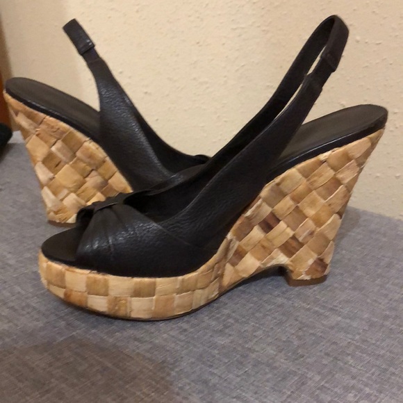 Banana Republic | Shoes | Dark Brown Espadrille Platform Wedges | Poshmark